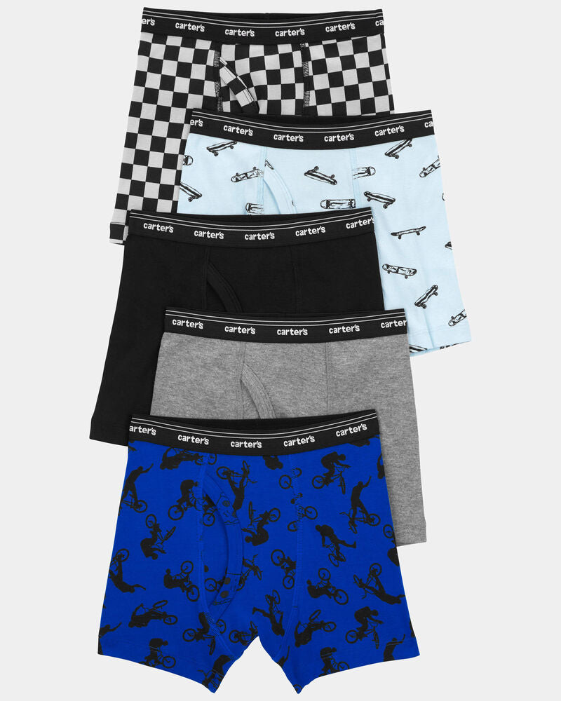 Carter's Boys 5-Pack Checker Print Boxer Brief Underwear – Carter's Oshkosh